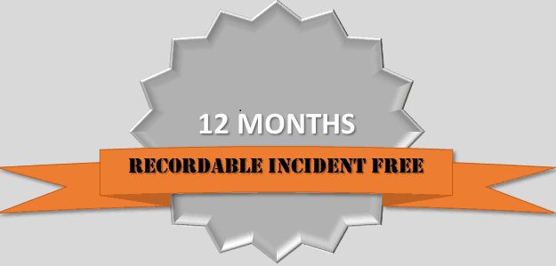 12 Months Incident Free! – Advance Tank & Construction